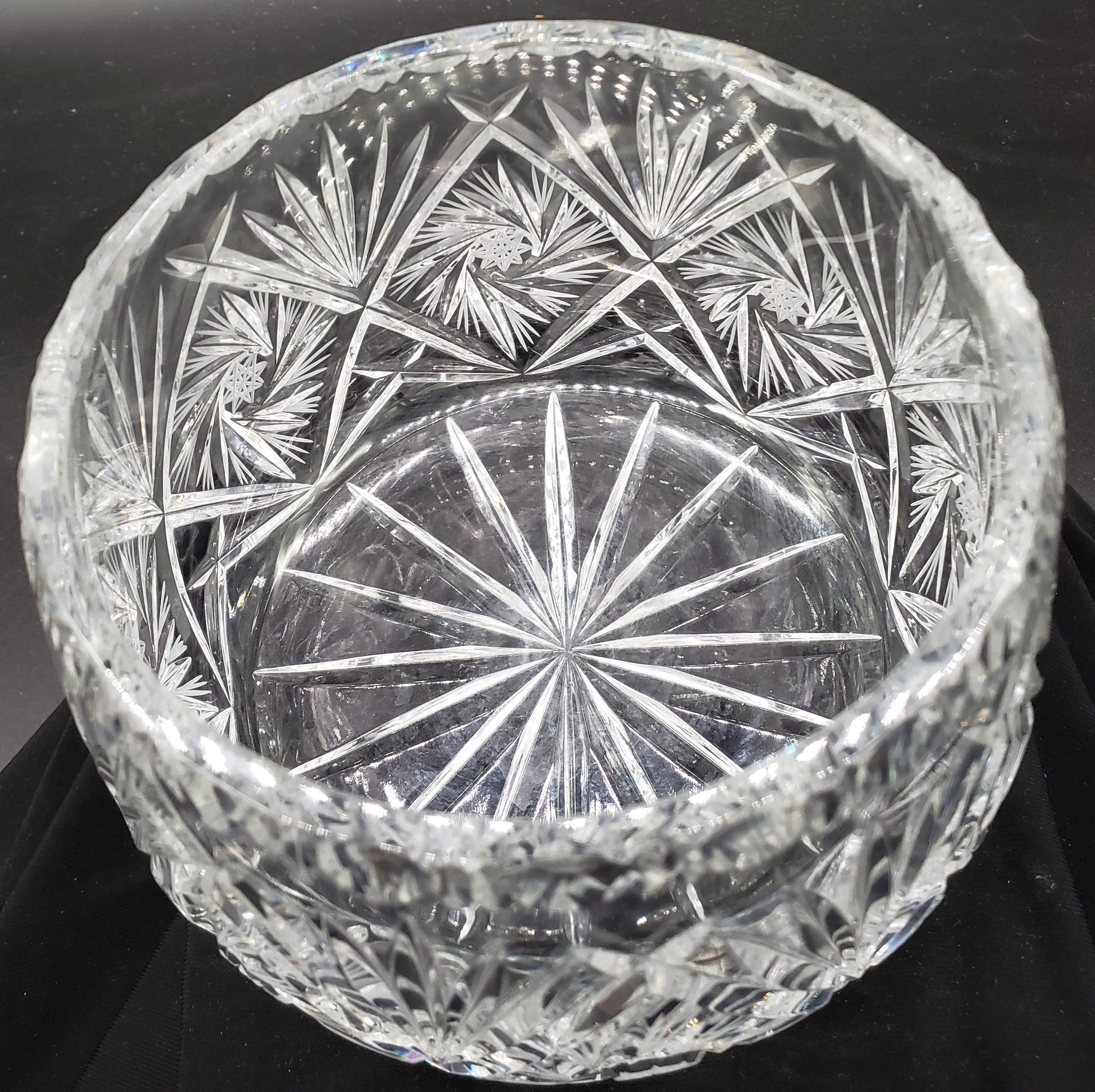 Vintage Tasia crystal Bowl by CAZLOR CRYSTAL Gorgeous - Etsy