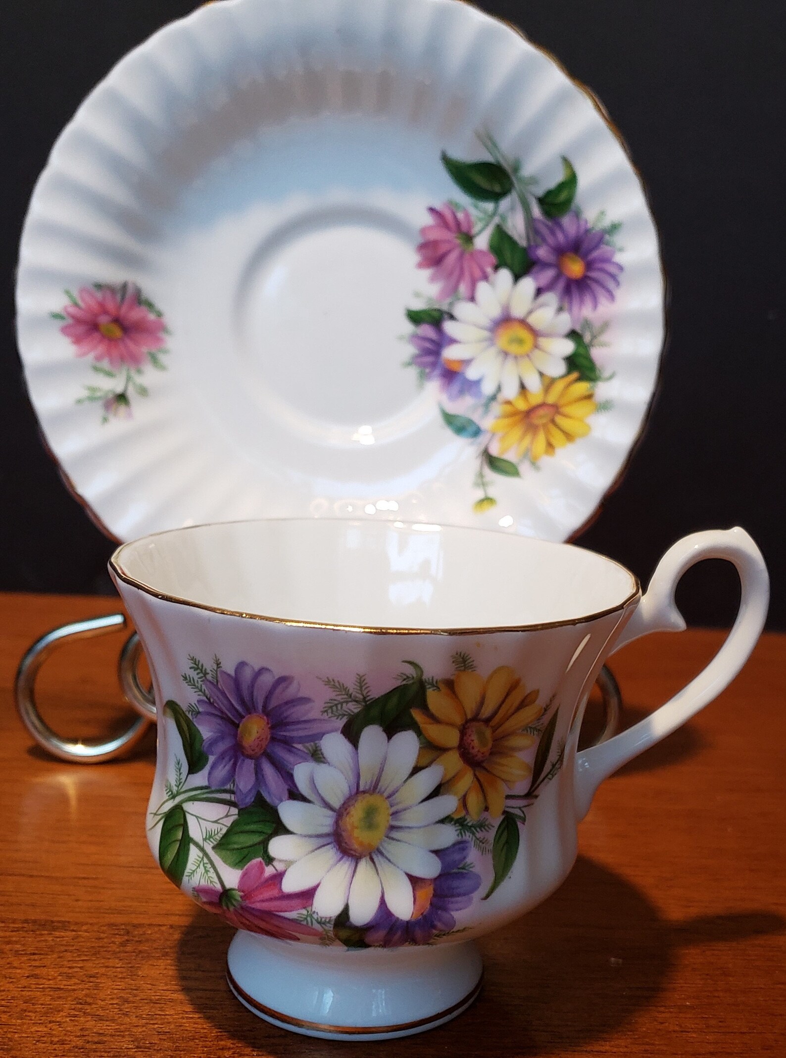 Vintage Royal Imperial Cup/saucer Set - Daisy Pattern Excellent - Etsy