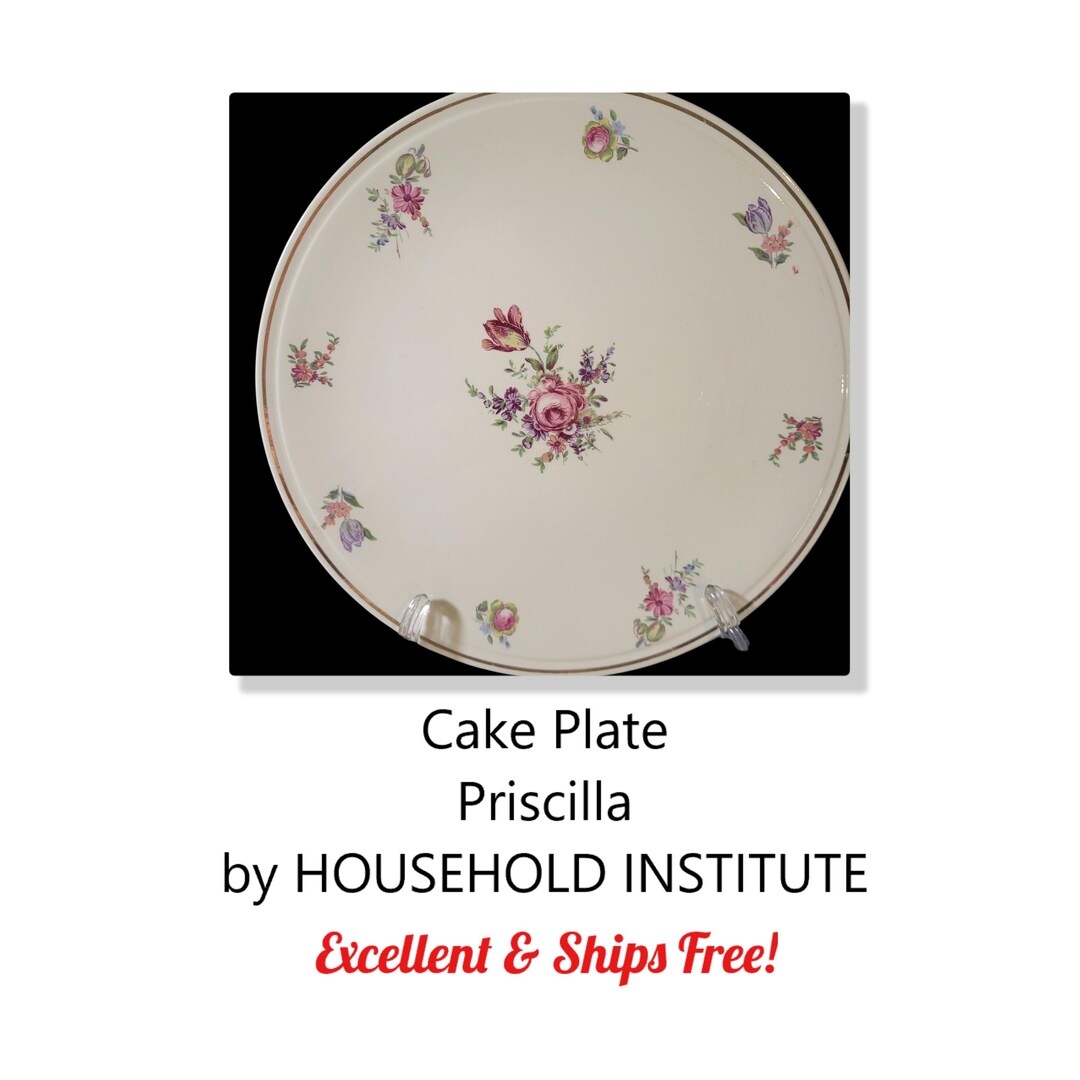 Vintage Antique Cake Plate *priscilla by HOUSEHOLD INSTITUTE ...