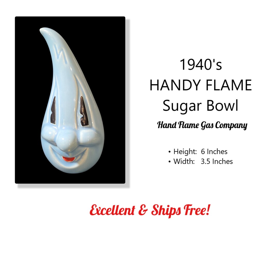 1940s Handy Flame Sugar Bowl From Handy Flame Gas Company * Excellent ...