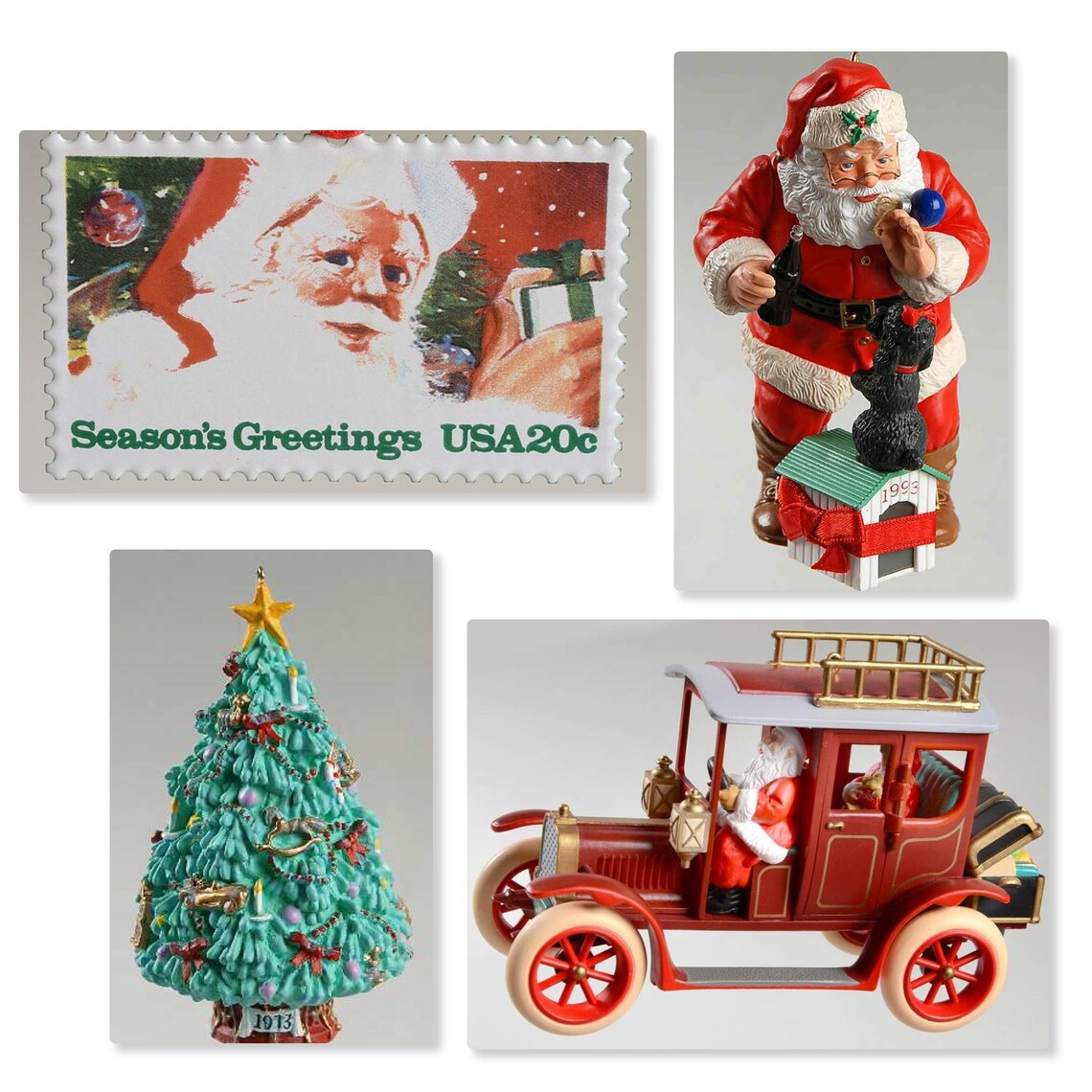 1993 Hallmark Collectible Ornaments US Christmas Stamps - Etsy