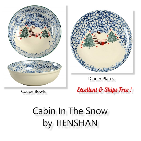 Cabin in the Snow Dinnerware - Etsy