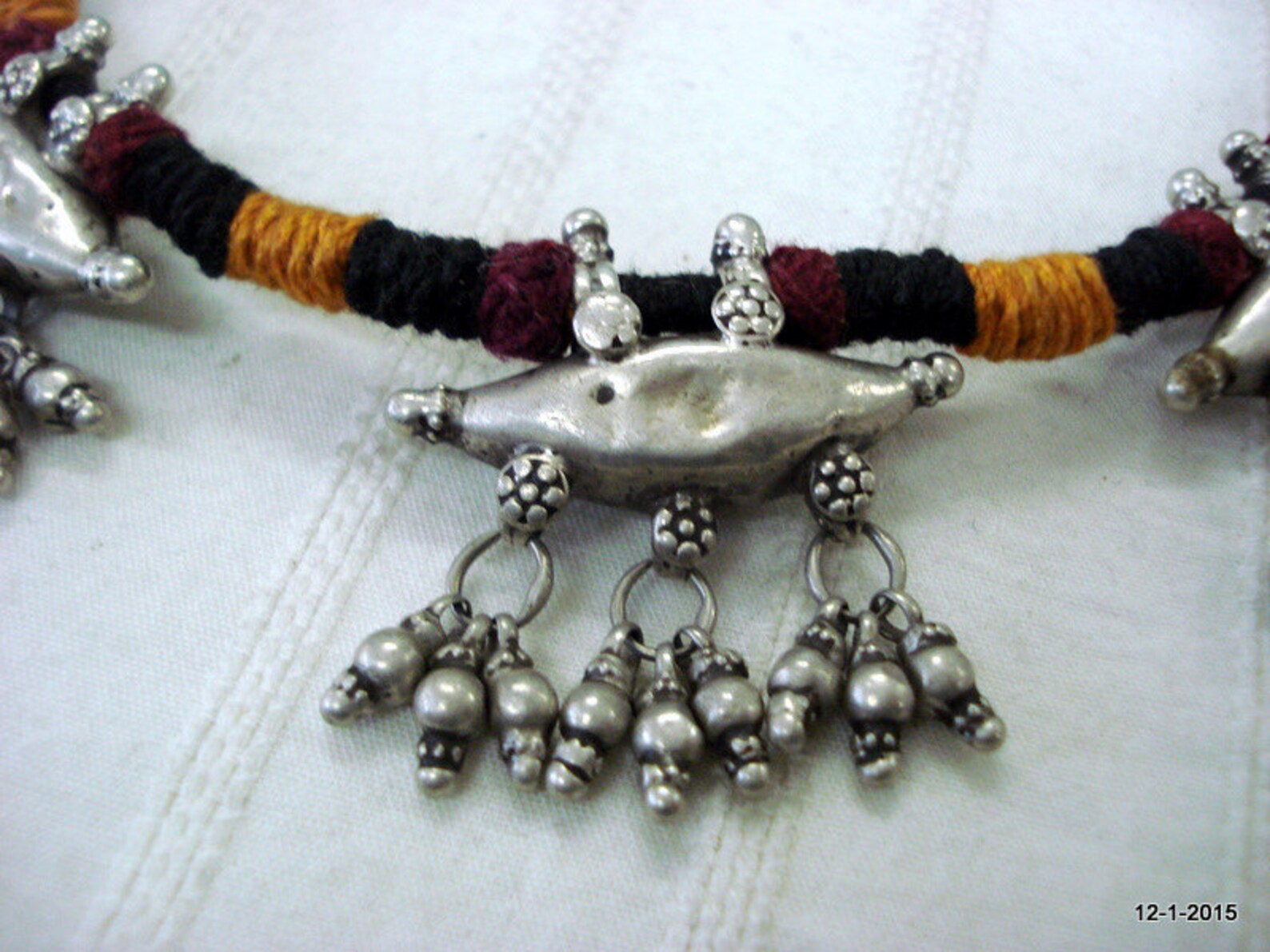 Vintage Antique Ethnic Tribal Old Silver Taviz Amulet Pendant Necklace ...