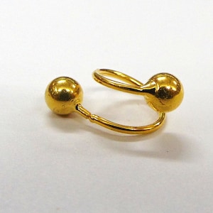 18 Carat Gold Earrings Pair Piercing Jewelry Body Piercing Jewelry Gold ...