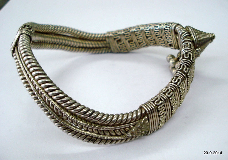 Vintage Antique Ethnic Tribal Old Silver Armlet Bracelet - Etsy