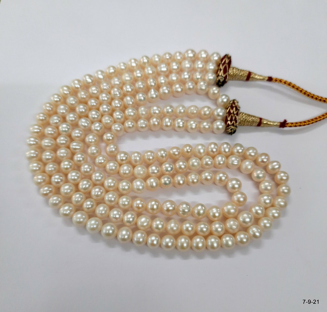 Vintage Pearl Beads Necklace Moti Mala Strand Moti Necklace Choker - Etsy
