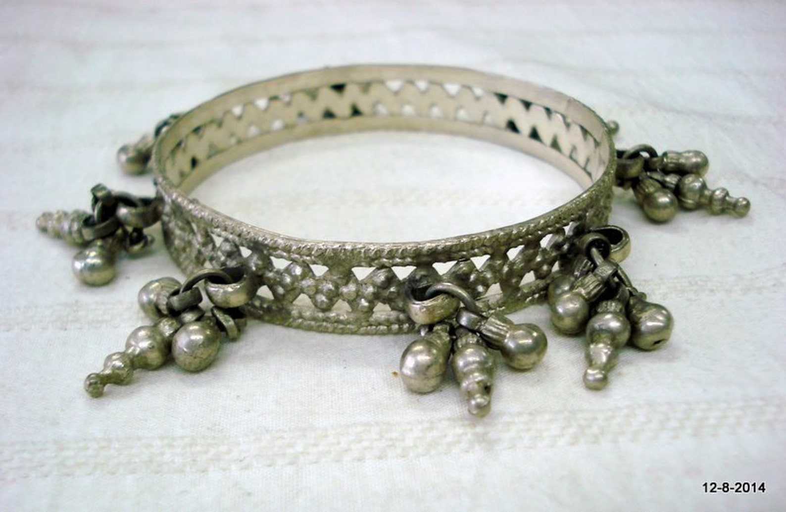 Vintage Antique Ethnic Tribal Old Silver Bracelet Bangle Bellydance ...