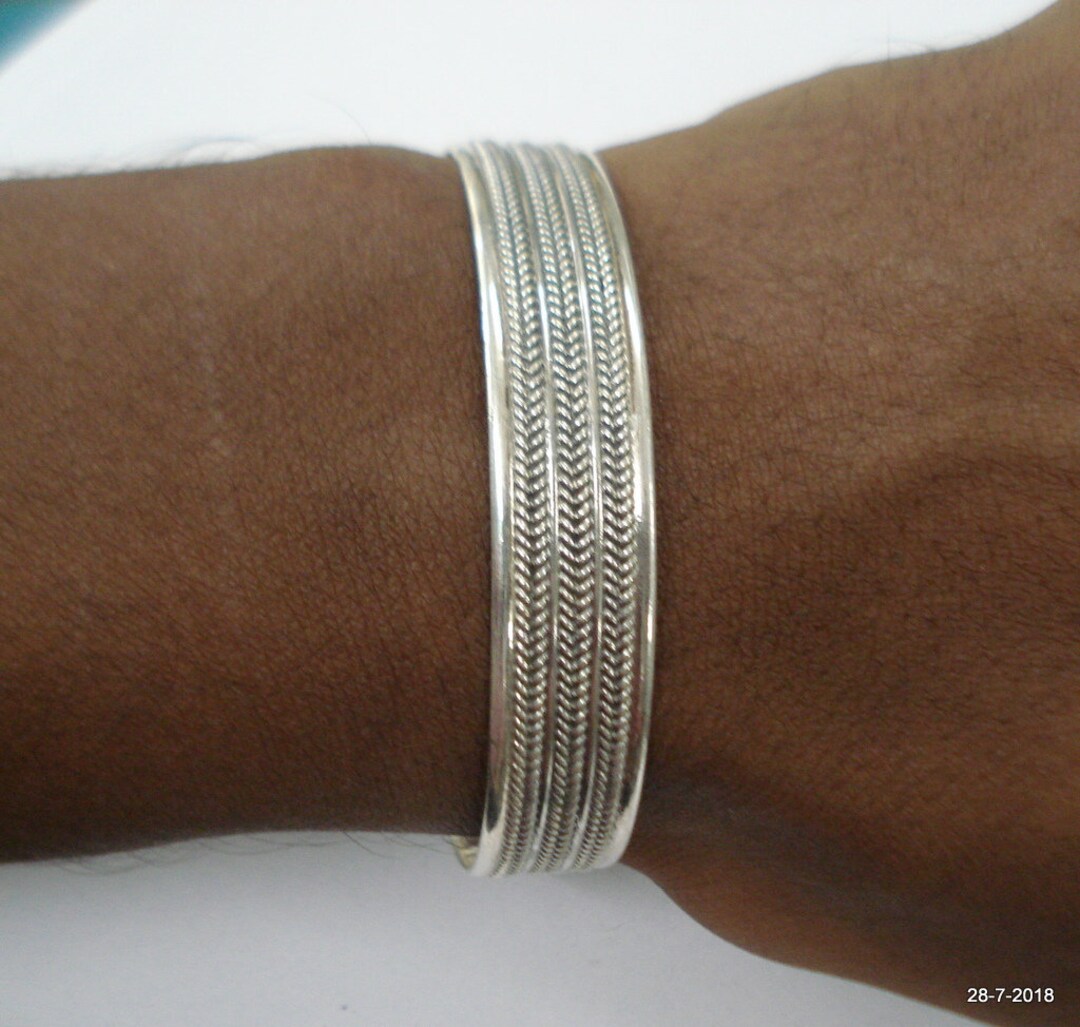 Traditional Design Sterling Silver Bracelet Bangle Cuff Handmade ...