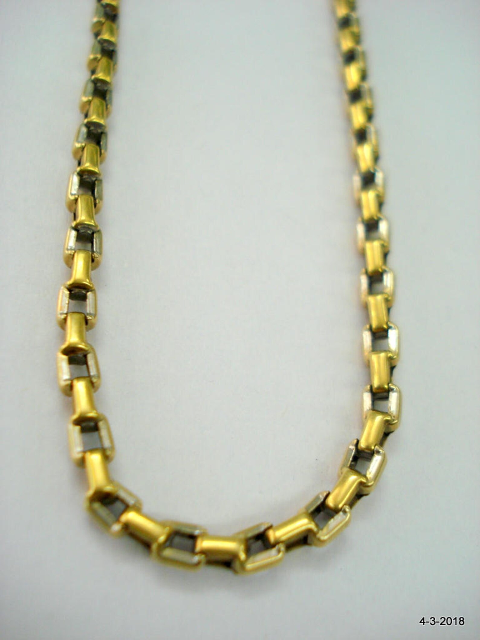 Vintage Antique 18kt Gold Chain Necklace Handmade Jewelry - Etsy