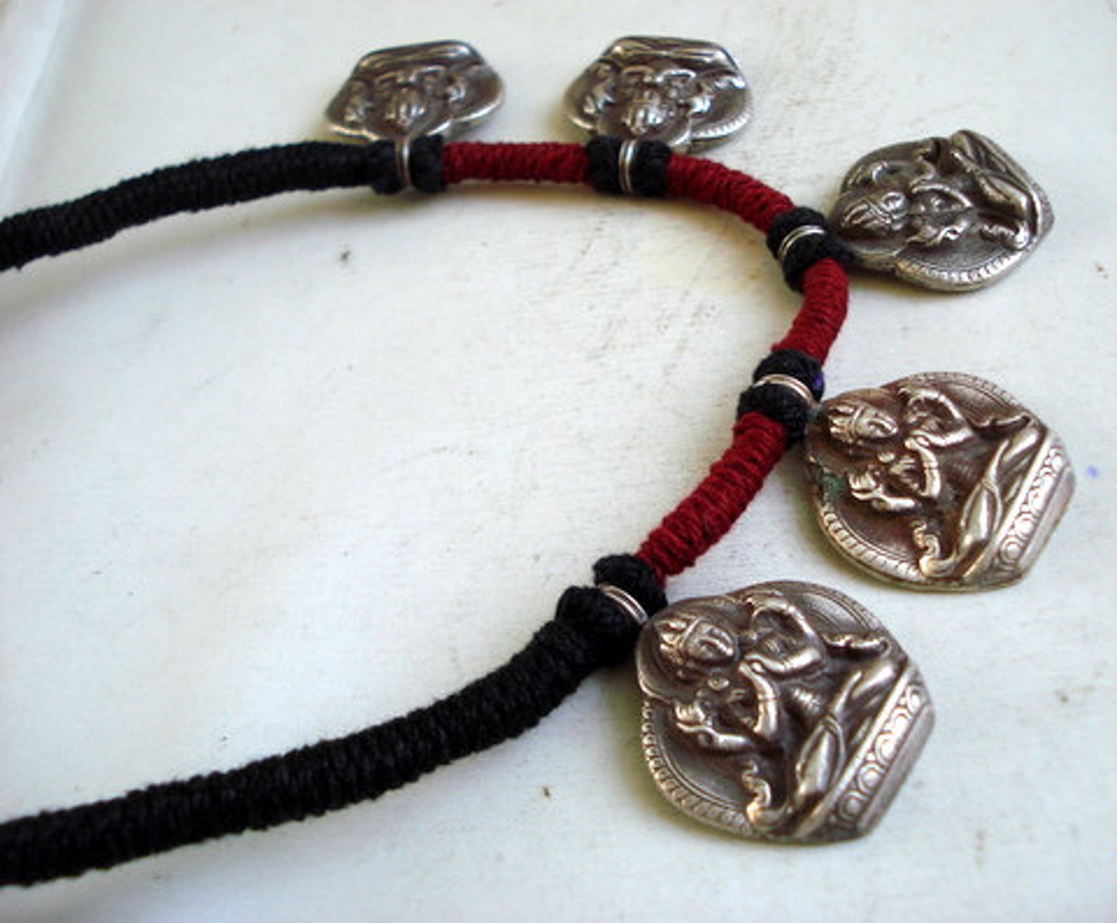 Sterling silver pendant necklace hindu god vishnu handmade | Etsy