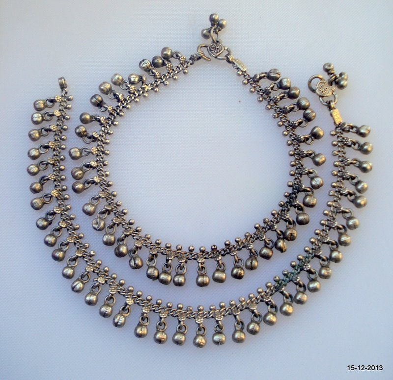 Vintage Antique Old Silver Anklet Feet Bracelet Ankle Chain - Etsy