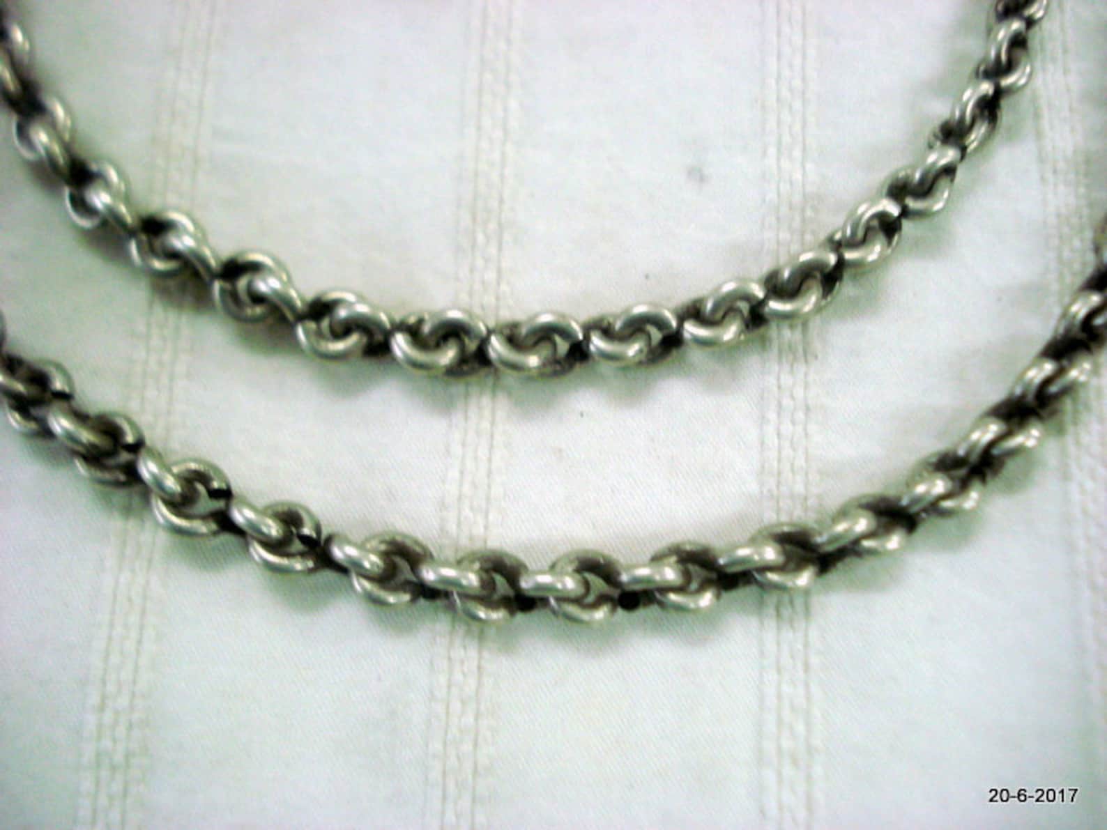 Vintage Antique Tribal Old Silver Chain Necklace Traditional - Etsy