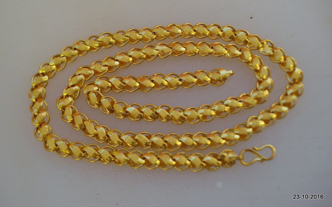Traditional Design 20kt Gold Chain Necklace Handmade Gold Chain - Etsy
