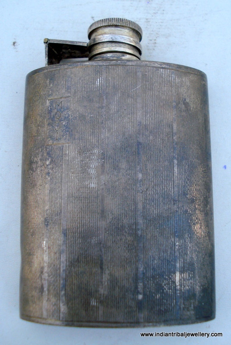 Old Sterling Silver Whisky Bottle Pocket Flask Wine - Etsy