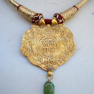 22kt Gold Pendant Necklace Vintage Antique Old Tribal Shreenath Ji ...