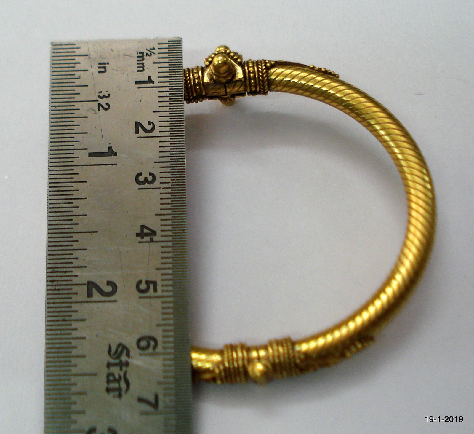 Sterling silver gold vermeil gold gilded bangle bracelet gold | Etsy