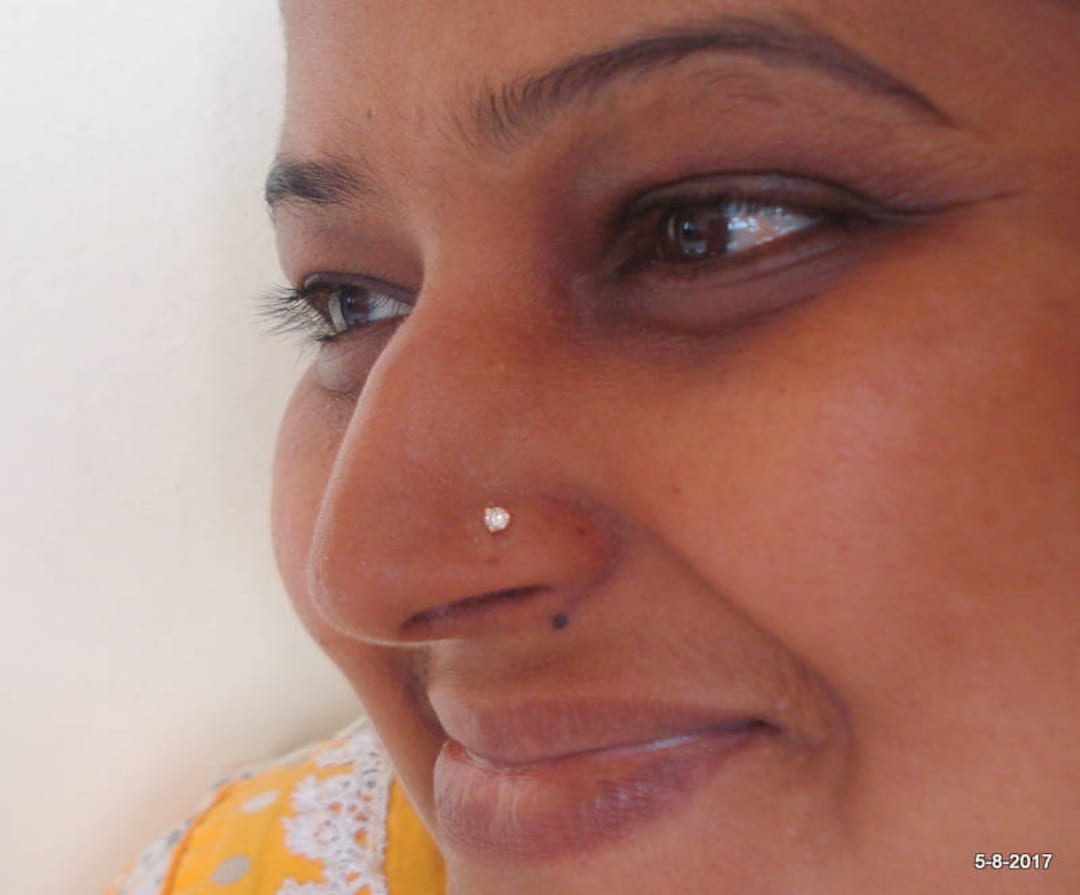 Ethnic Diamond Nosepin Gold Nosepin Nose Stud Handmade Nosepin - Etsy