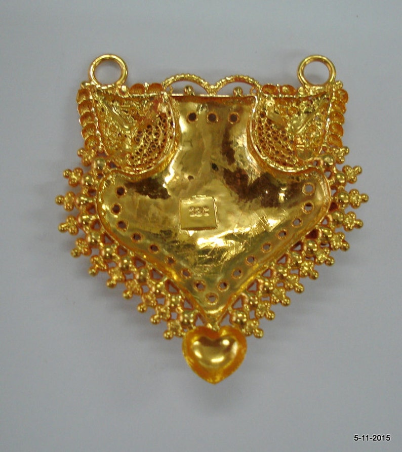 20k gold pendant necklace hanmade gold jewellery vintage | Etsy