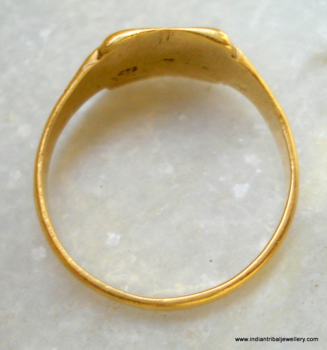 23k Gold Ring M Letter Vintage Antique Old Molded - Etsy