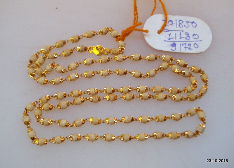 gold tulsi mala design