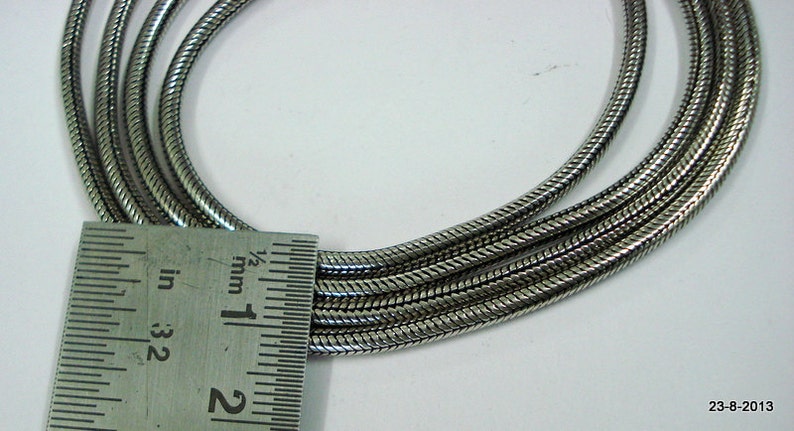 Traditional Design Sterling Silver Rope Chain Necklace Snake - Etsy