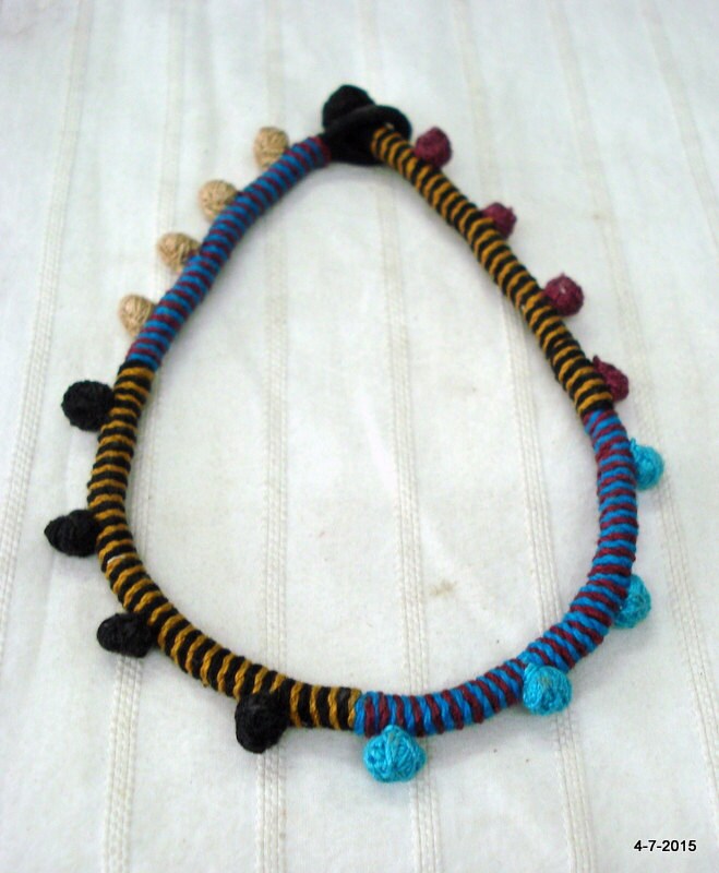 Cotton Thread Chain Necklace Handmade Rajasthan India - Etsy