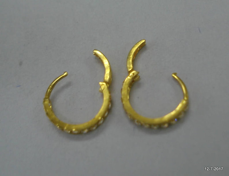 Traditional Design 18kt Gold Earrings Upper Ear Earrings | Etsy