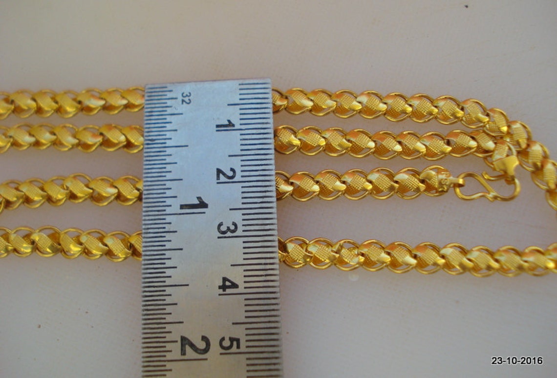 Traditional Design 20kt Gold Chain Necklace Handmade Gold - Etsy
