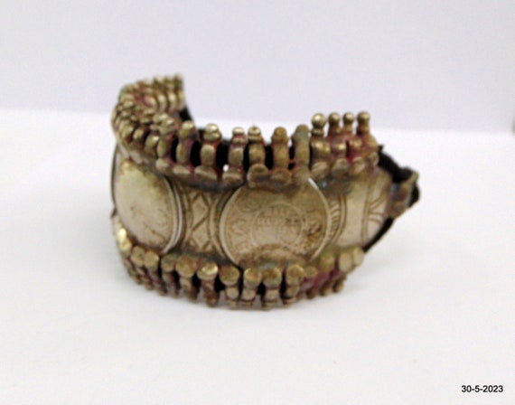 Rare Vintage Antique Ethnic Tribal Old Silver Bracele… - Gem