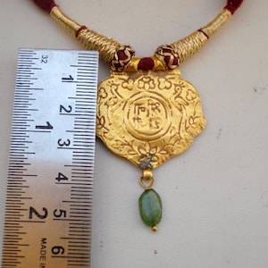 22kt Gold Pendant Necklace Vintage Antique Old Tribal Shreenath Ji ...