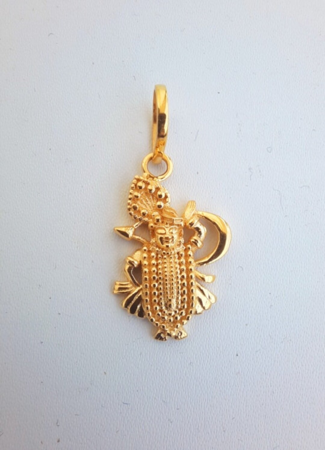 Shreenath Ji Gold Pendant 20kt Gold Hindu God Lord Krishana Pendant ...