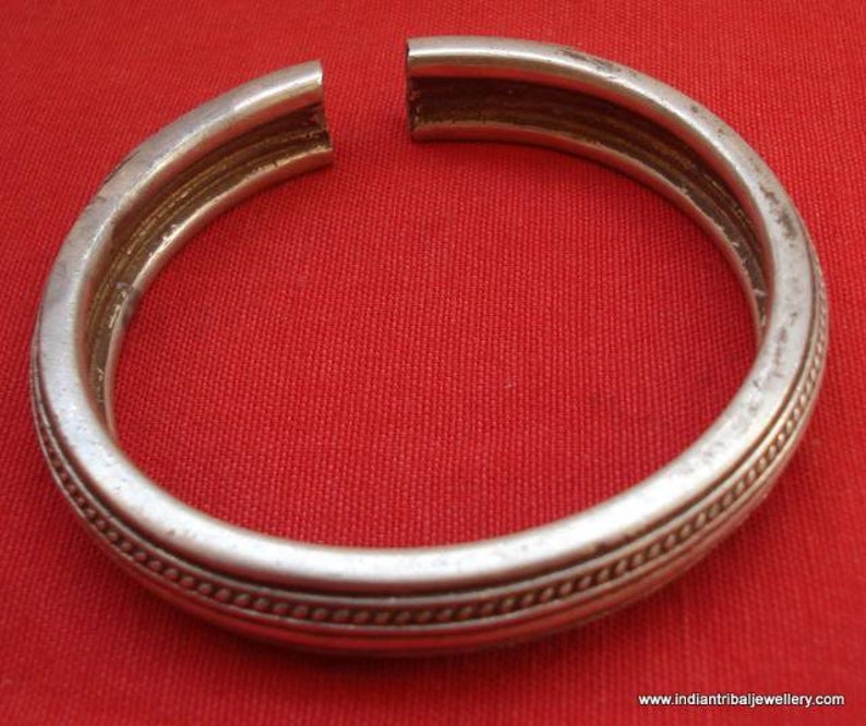 Vintage Antique Tribal Old Silver Bangle Bracelet Handmade | Etsy