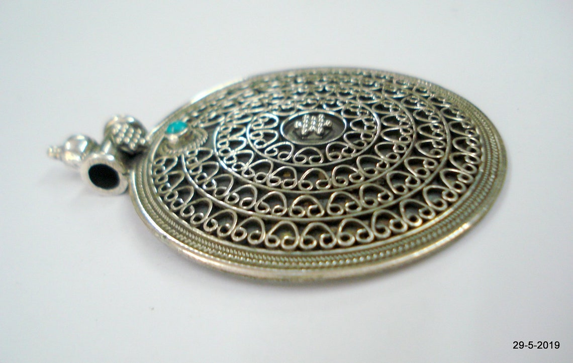 Traditional Design Sterling Silver Pendant Necklace Handmade | Etsy