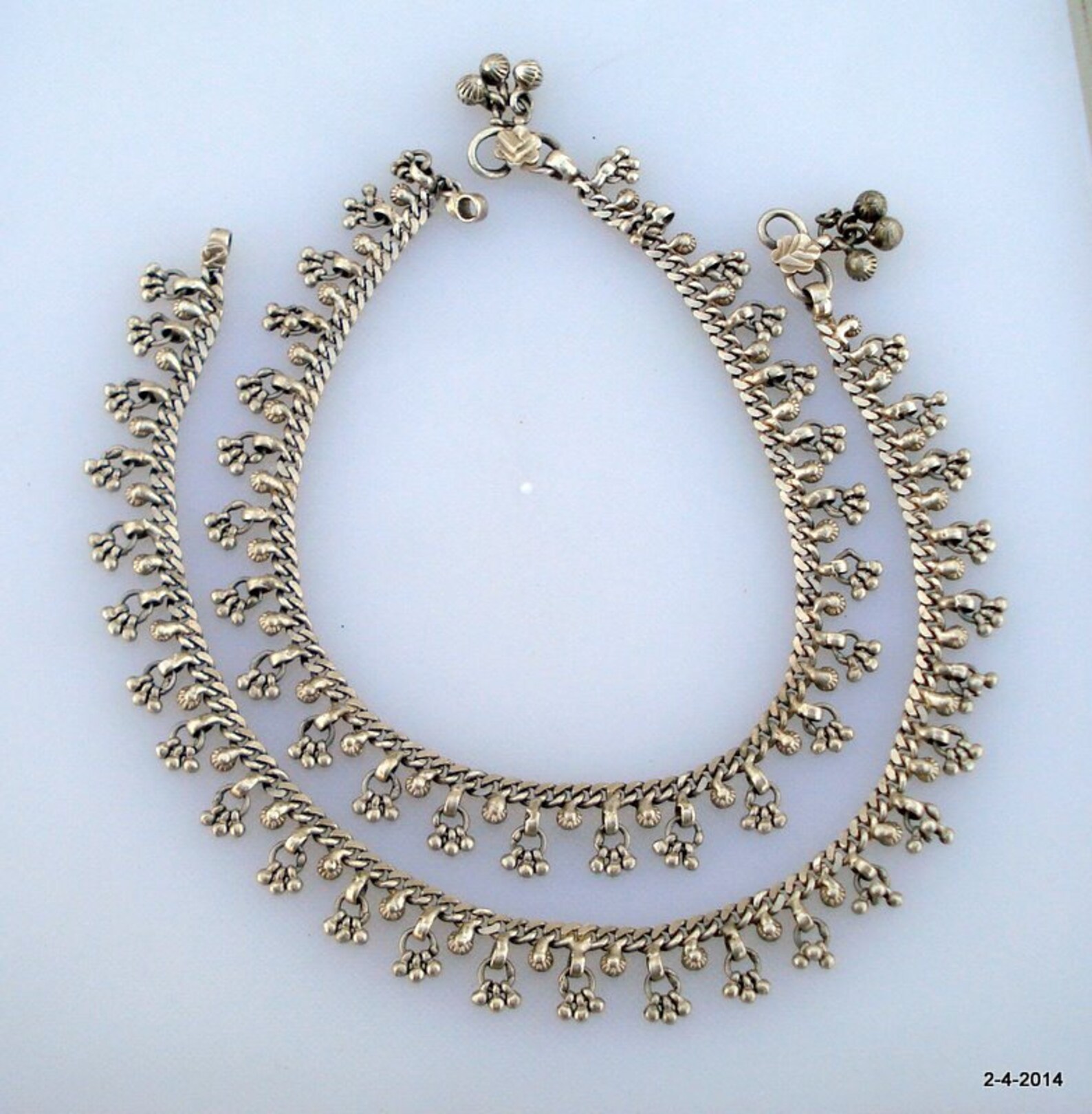 Vintage Antique silver anklet feet bracelet ankle chain ankle | Etsy