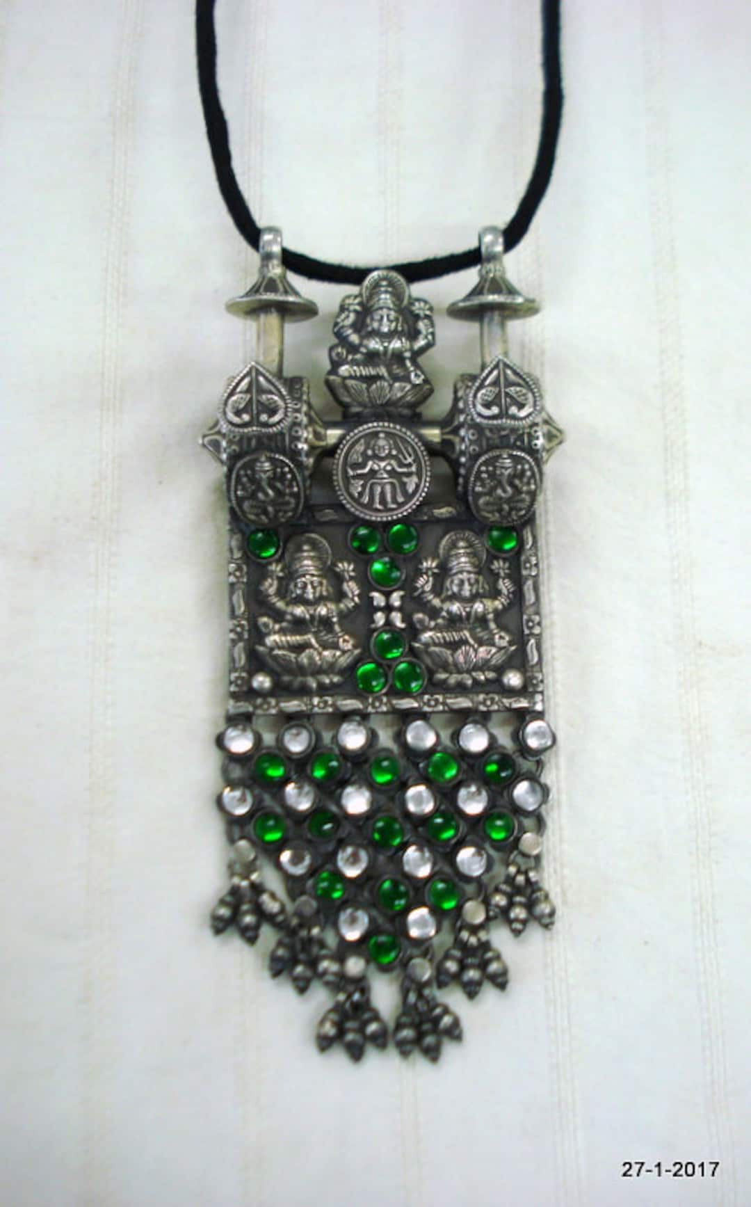 Traditional Sterling Silver Necklace Pendant Hindu God Lord Ganesha ...