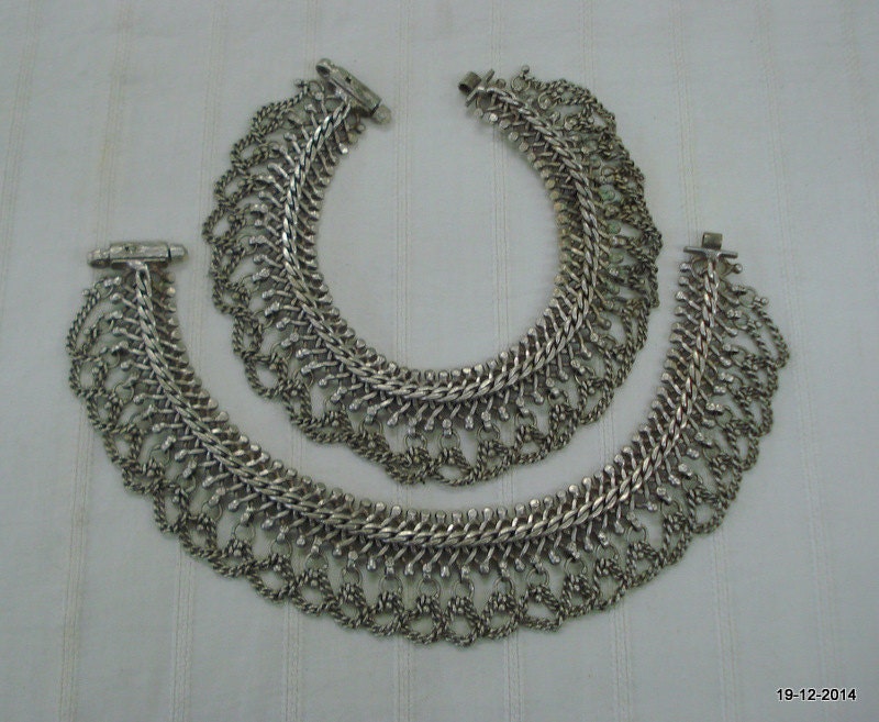 Vintage Anklet Antique Anklet Tribal Old Silver Anklet Feet Bracelet - Etsy