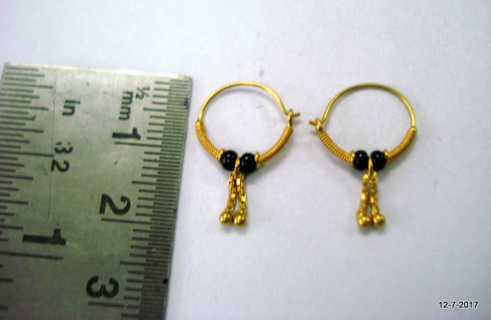 Traditional Design 18kt Gold Earrings Upper Ear Earrings | Etsy