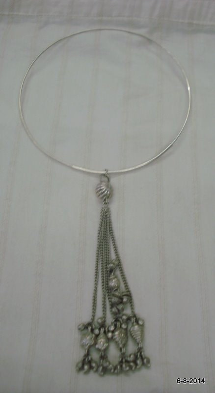 Ethnic Silver Necklace Choker Neck Ring Rajasthan India - Etsy