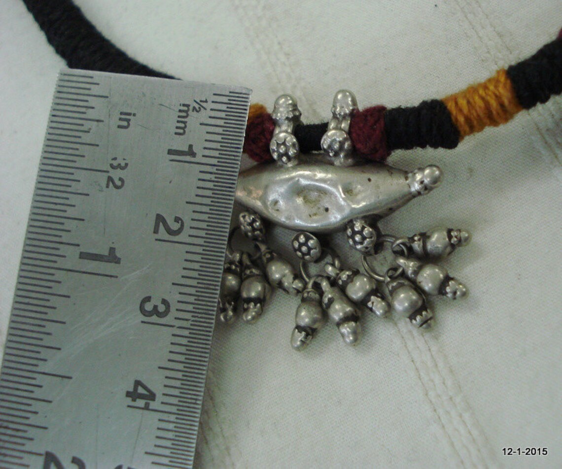 Vintage Antique Ethnic Tribal Old Silver Taviz Amulet Pendant Necklace ...