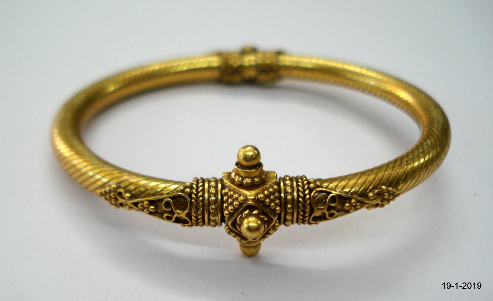 Sterling silver gold vermeil gold gilded bangle bracelet gold | Etsy