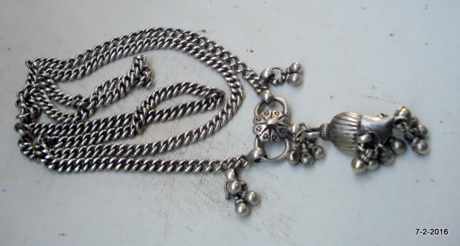 Vintage Antique Ethnic Tribal Old Silver Necklace Chain - Etsy