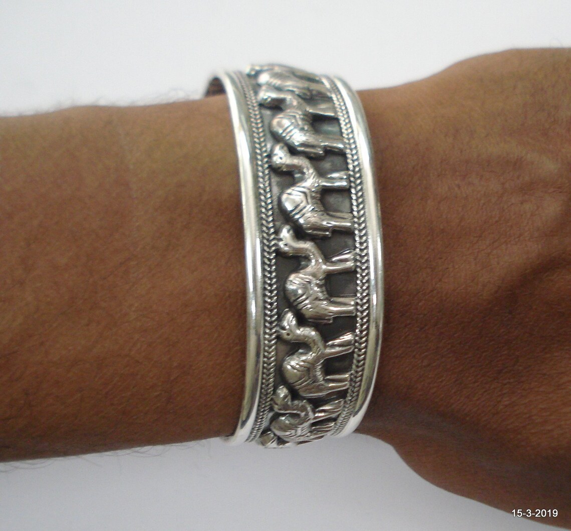 Ethnic Sterling Silver Bracelet Bangle Cuff Camel Design - Etsy