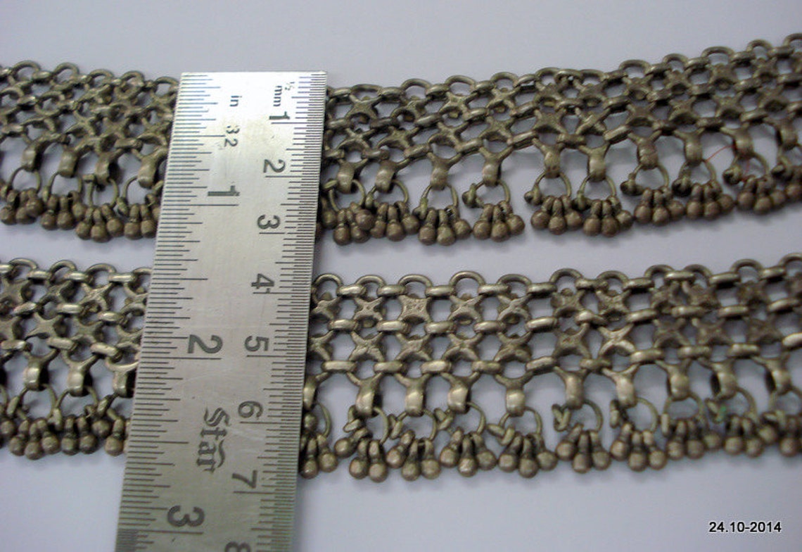 Vintage Antique Old Silver ANKLET Feet Bracelet Ankle Chain Traditional ...