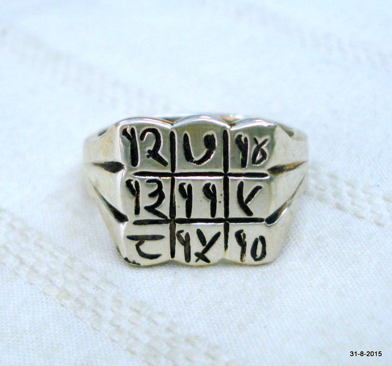 Sterling Silver Ring Shani Yantra Ring Good Luck Ring | Etsy