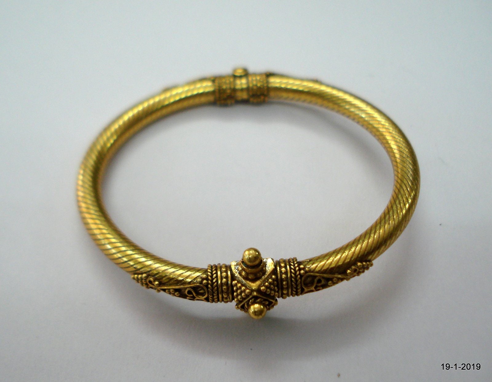 Sterling silver gold vermeil gold gilded bangle bracelet gold | Etsy