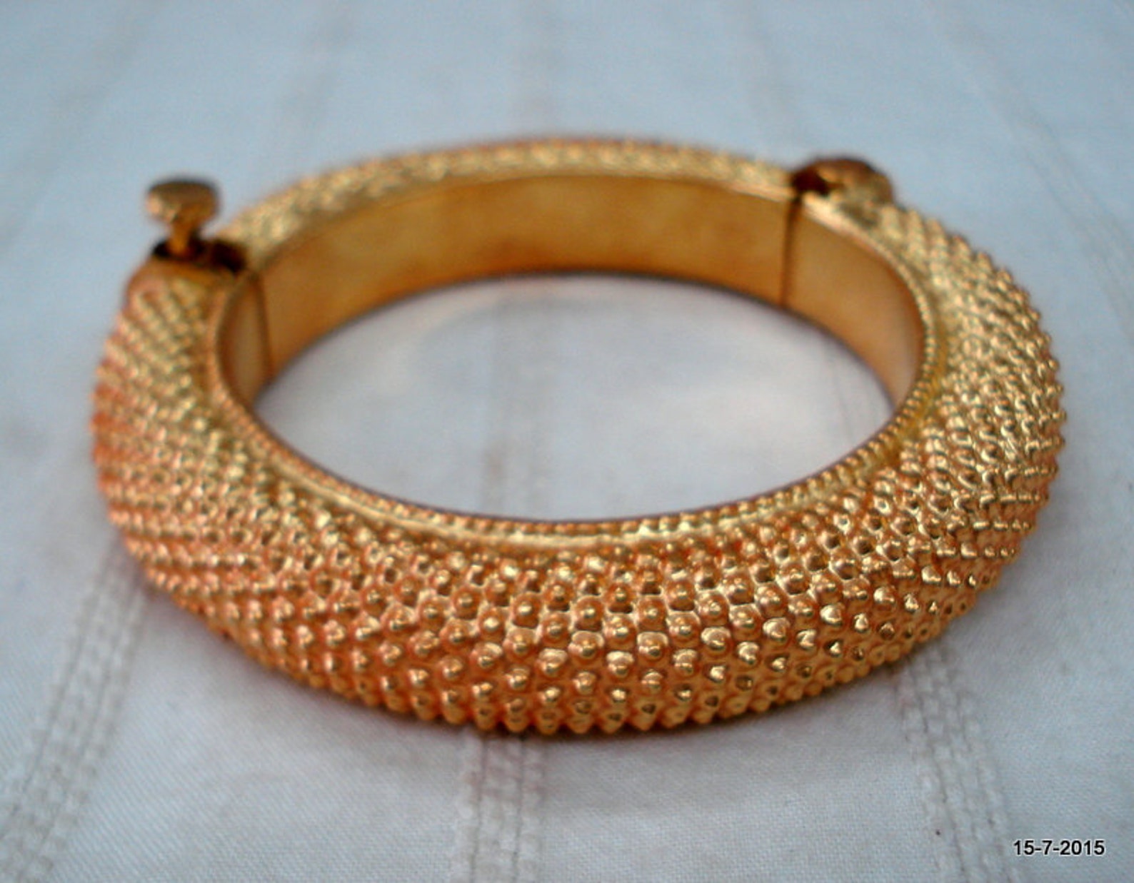 Vintage Gold Gilded Silver Bracelet Bangle Antique Gold | Etsy