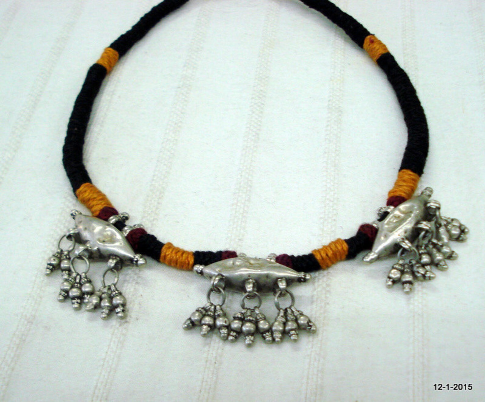 Vintage Antique Ethnic Tribal Old Silver Taviz Amulet Pendant Necklace ...