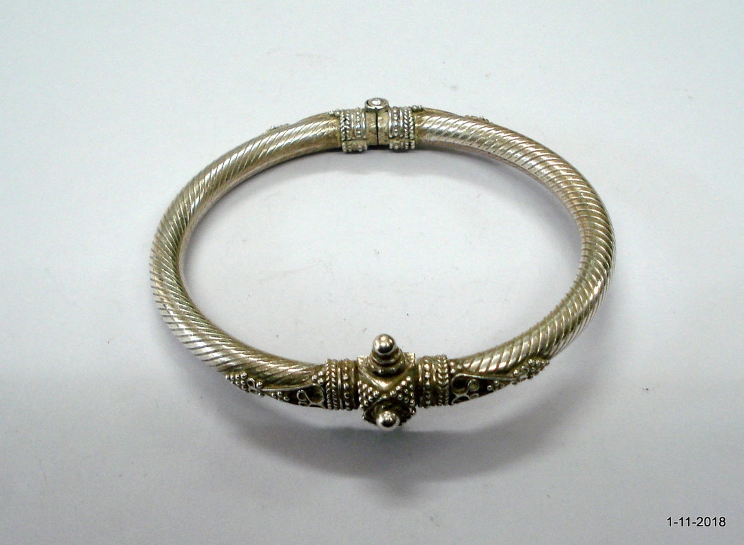 Vintage Silver Bangle Bracelet Cuff Traditional Handmade Jewellery - Etsy