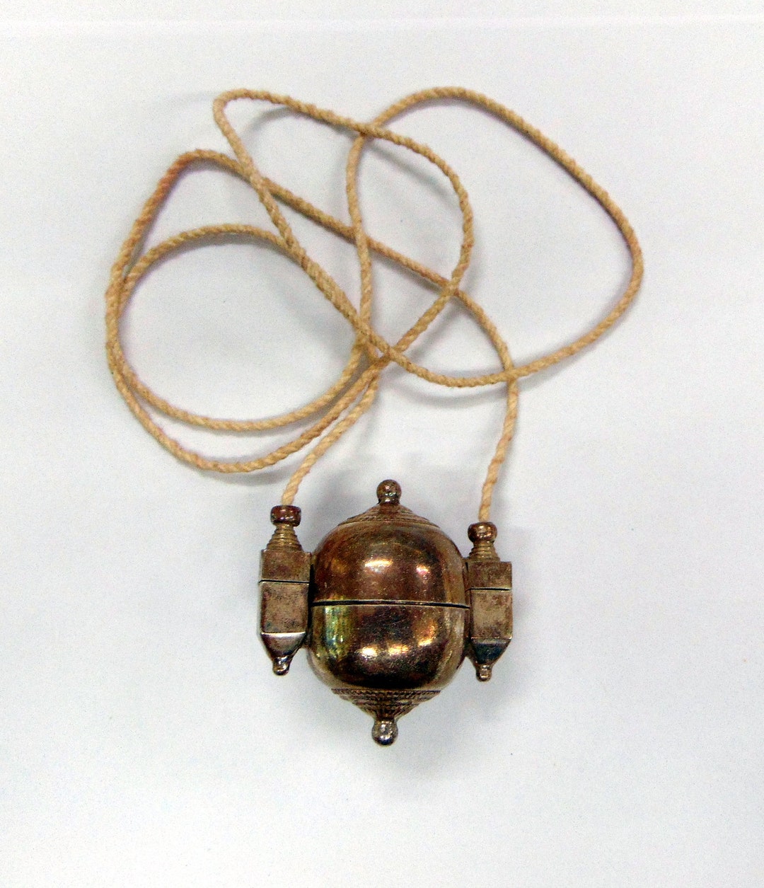 Antique Old Silver Lingam Box Pendant Sacred Symbol Necklace God Shiva ...