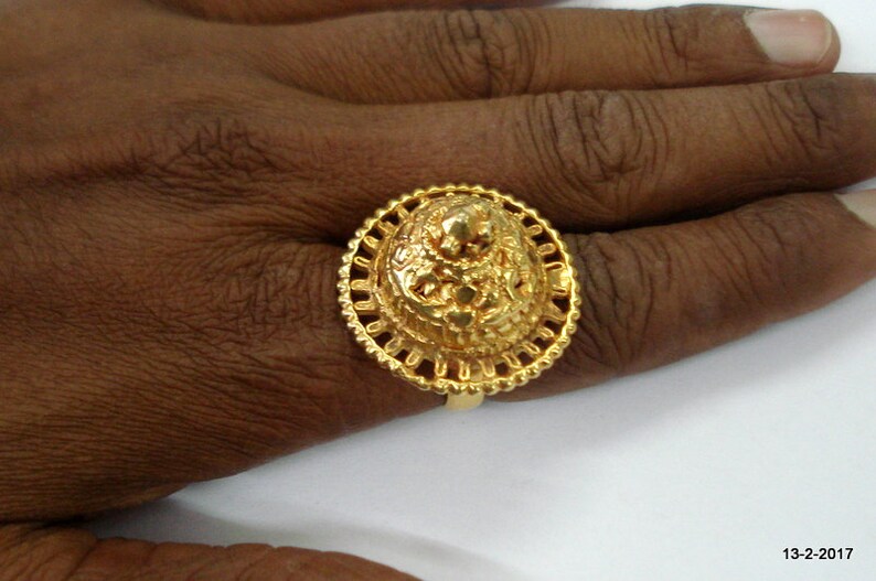 Vintage Antique Gold Vermeil Gold Gilded Ring Old Tribal | Etsy